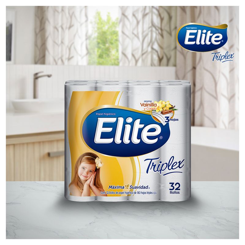 Papel Higiénico Elite Triplex Triple Hoja 32 Rollos